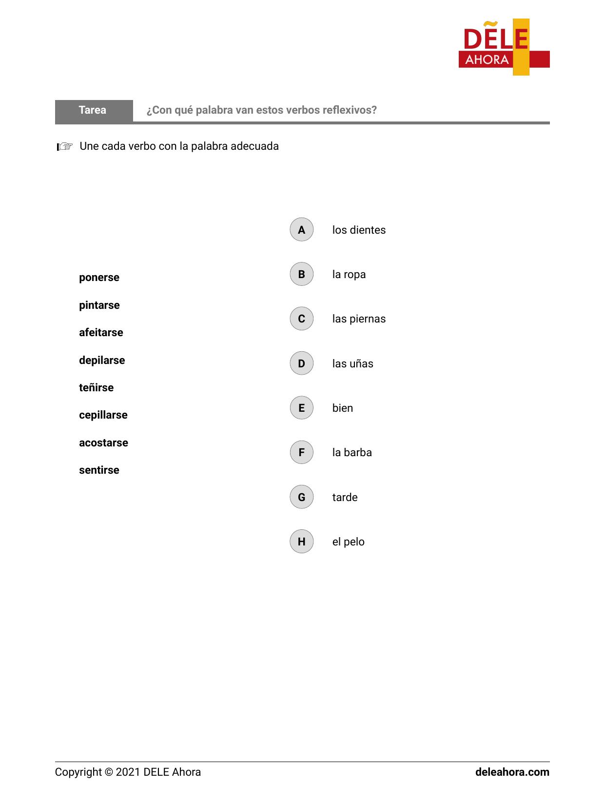 ¿Con qué palabra van estos verbos reflexivos? | Gramática