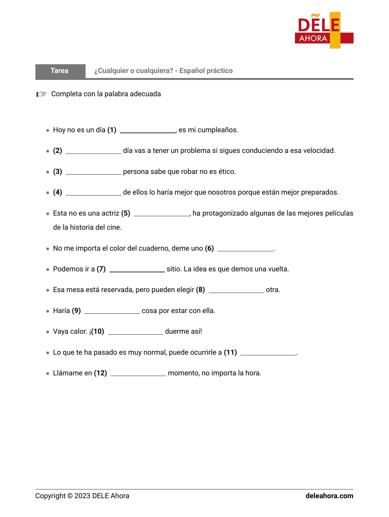 ¿Cualquier o cualquiera? - Español práctico | Gramática