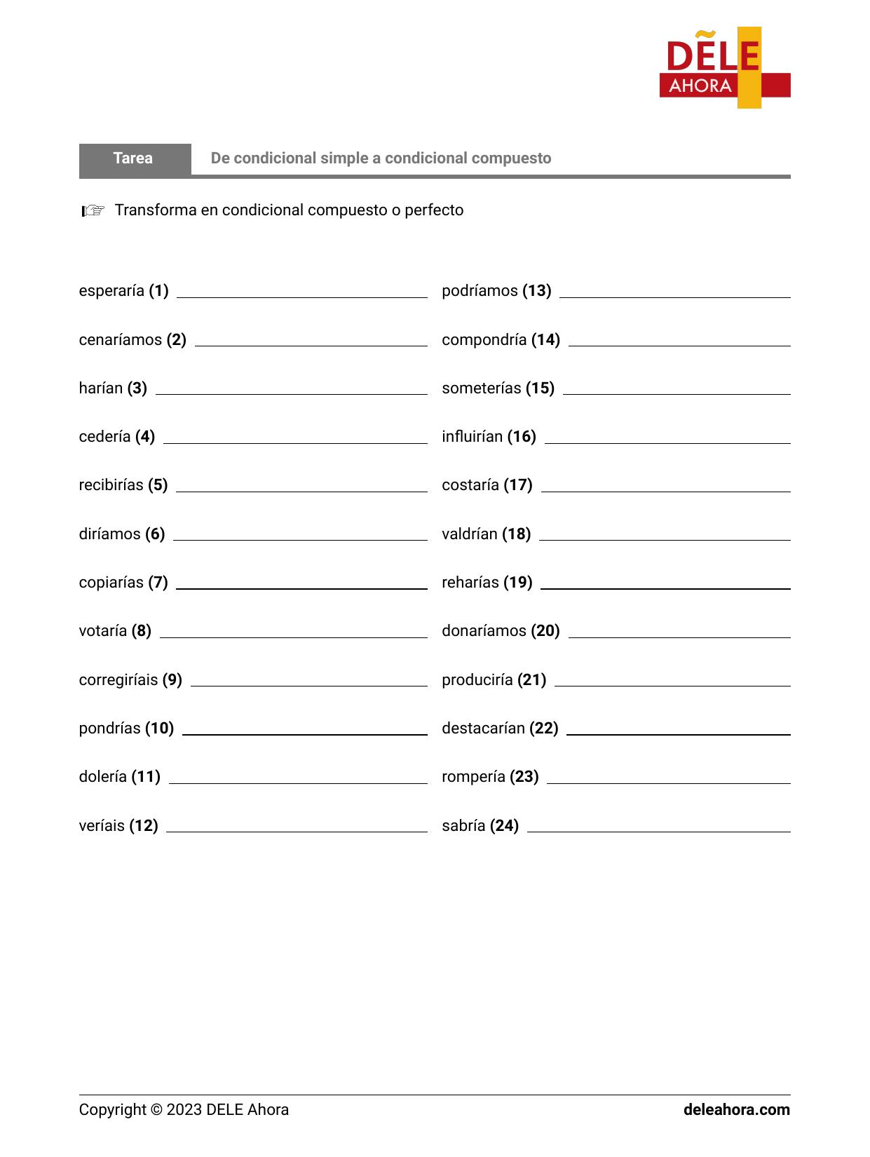 De condicional simple a condicional compuesto | Gramática