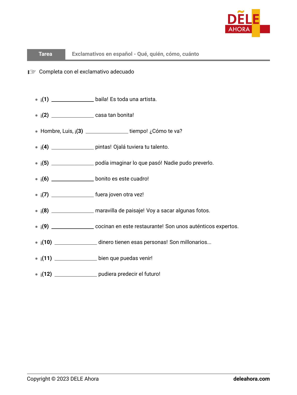 Que Quien Lo Que Practice at Marjorie Summerville blog