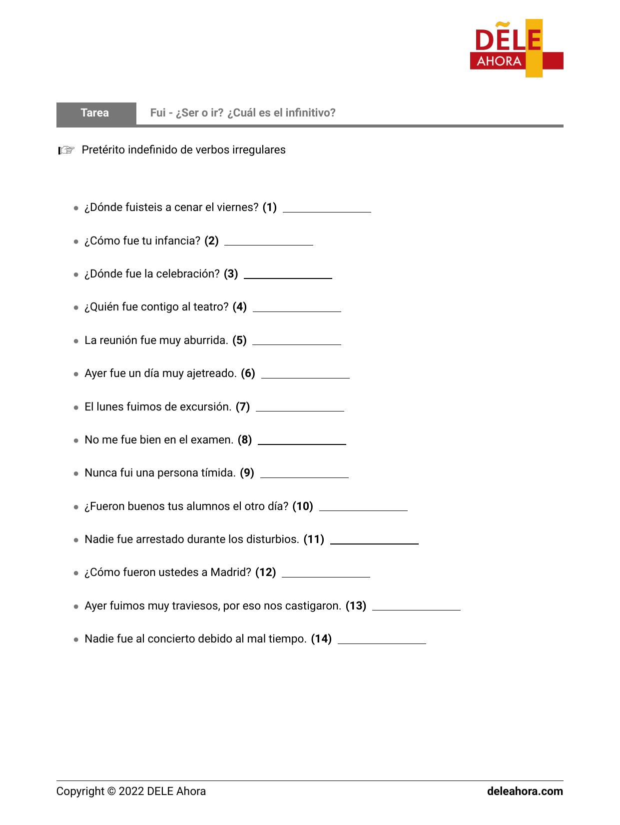 Fui - ¿Ser o ir? ¿Cuál es el infinitivo? | Gramática