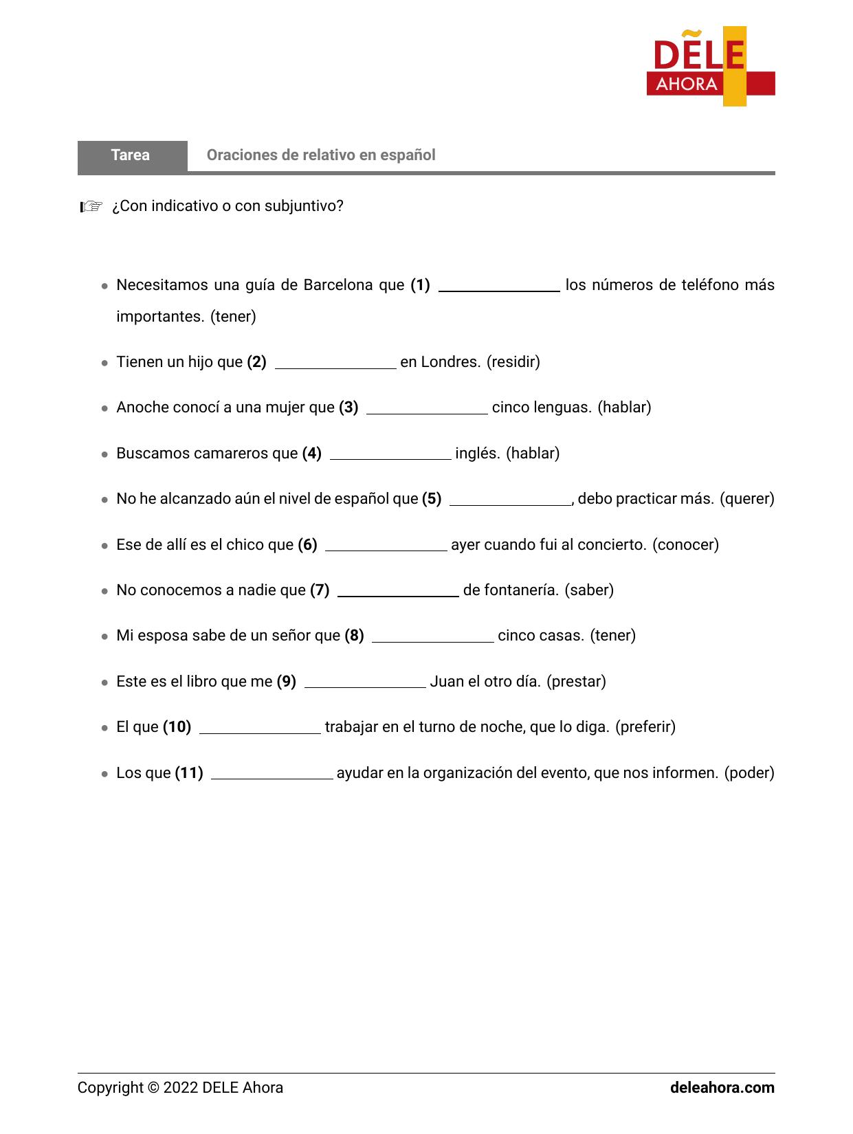 Oraciones de relativo en español | Gramática • DELE Ahora
