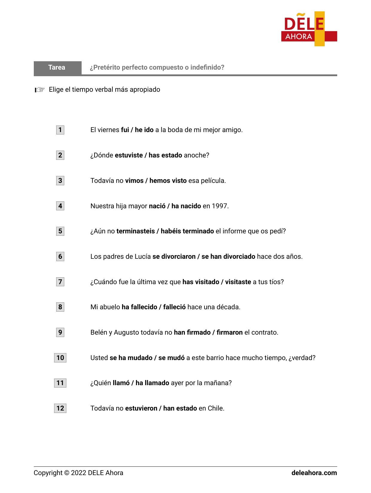 ¿Pretérito perfecto compuesto o indefinido? | Gramática