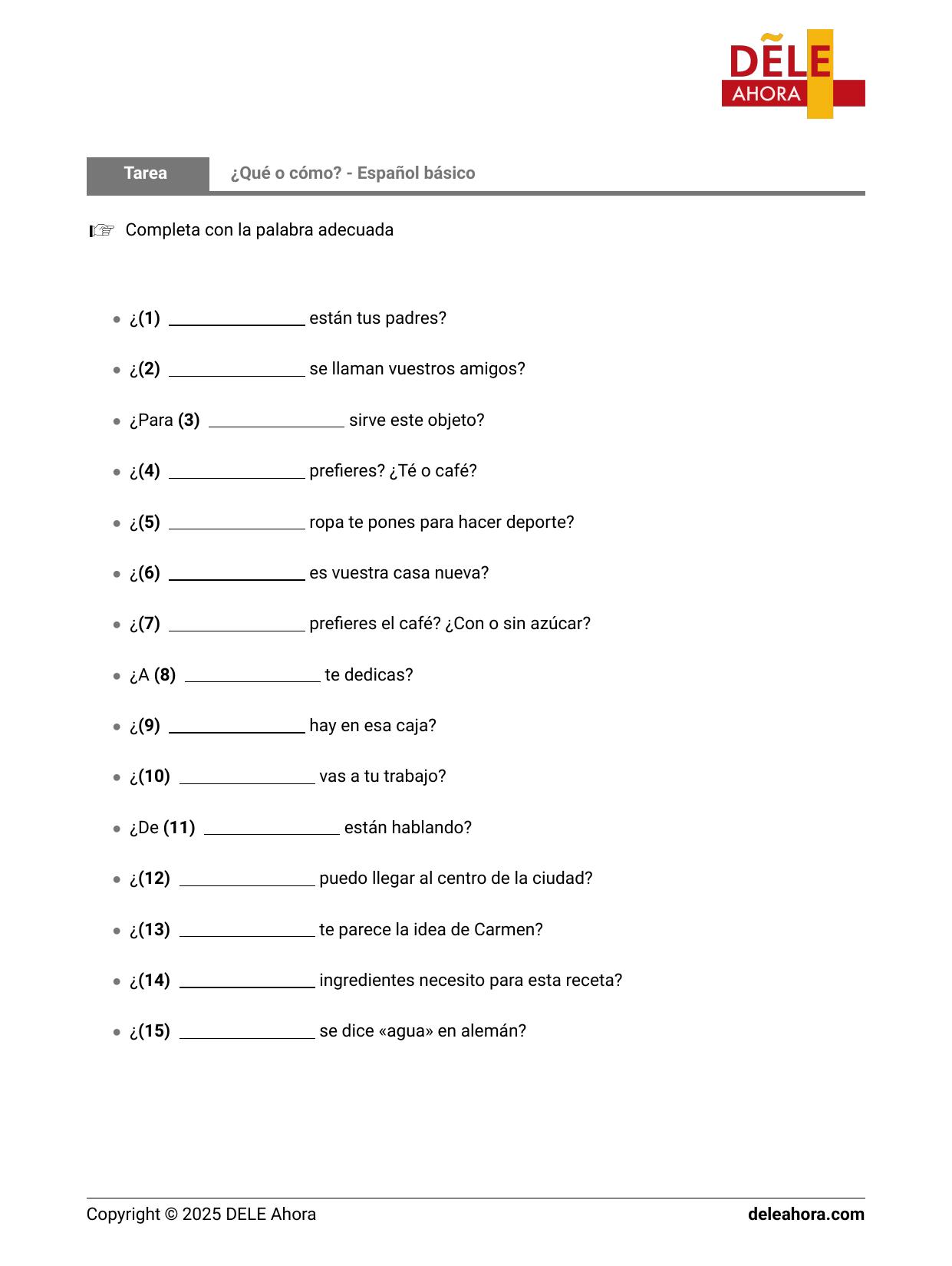 ¿Qué o cómo? - Español básico | Gramática • DELE Ahora