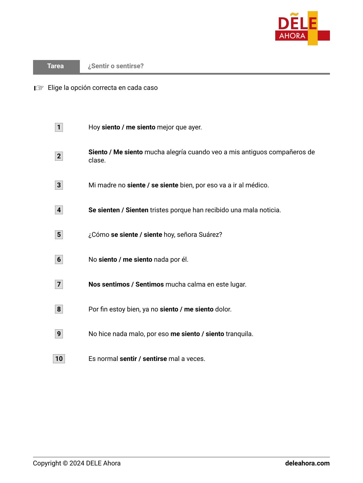 ¿Sentir o sentirse? | Gramática • DELE Ahora