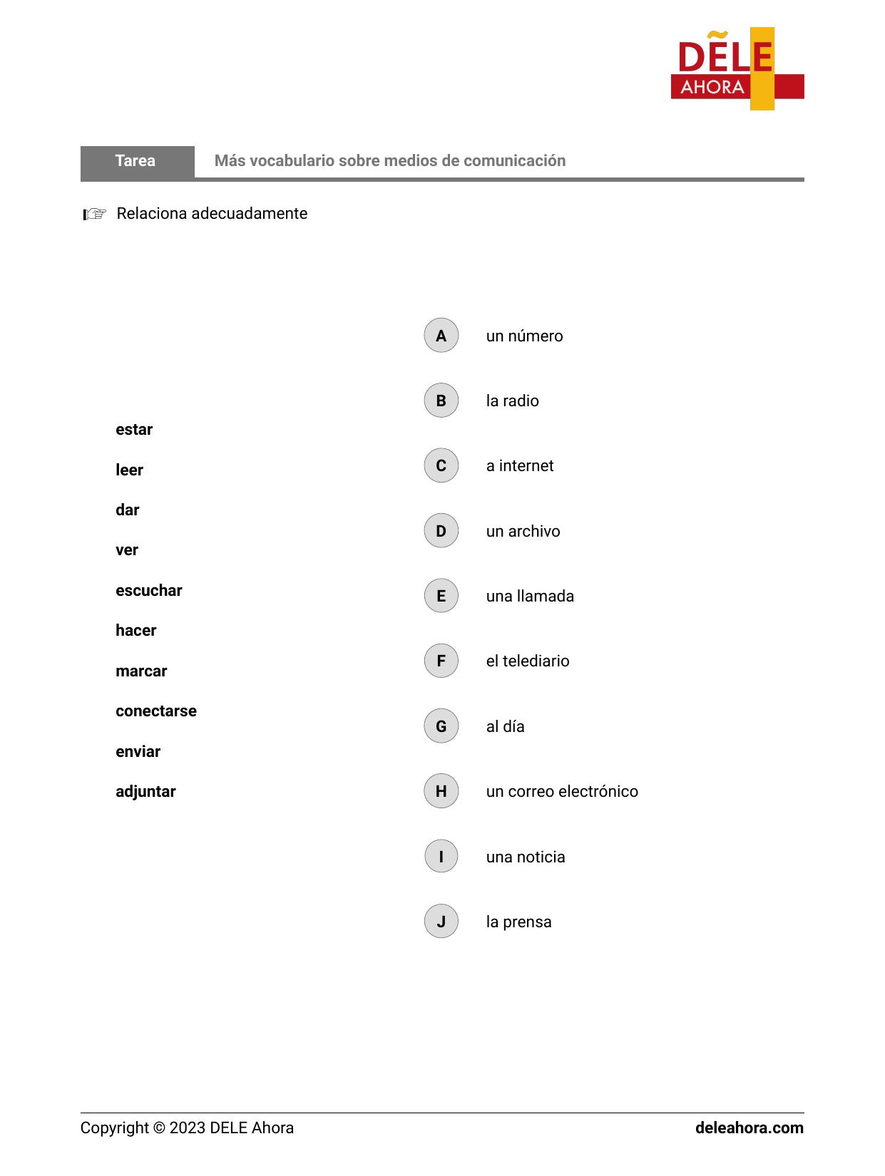 Más vocabulario sobre medios de comunicación | Vocabulario
